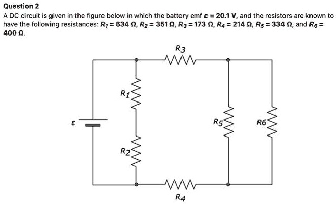 SOLVED: 1. Calculate the current passing through R1 (in mA) 2. Calculate the potential drop ...