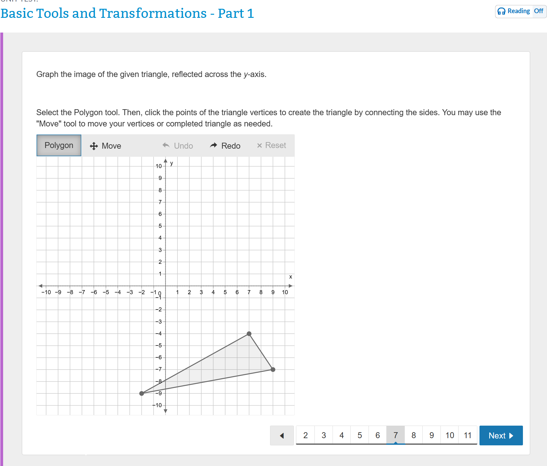 Basic Tools and Transformations - Part 1 Reading Off Graph the image of the given triangle ...