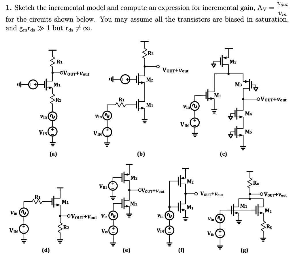 SOLVED: Sketch the incremental model and compute an expression for ...