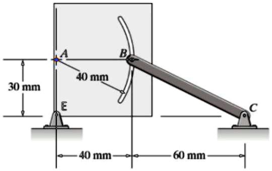 SOLVED: The plate shown in the figure, for that instant, moves with an ...