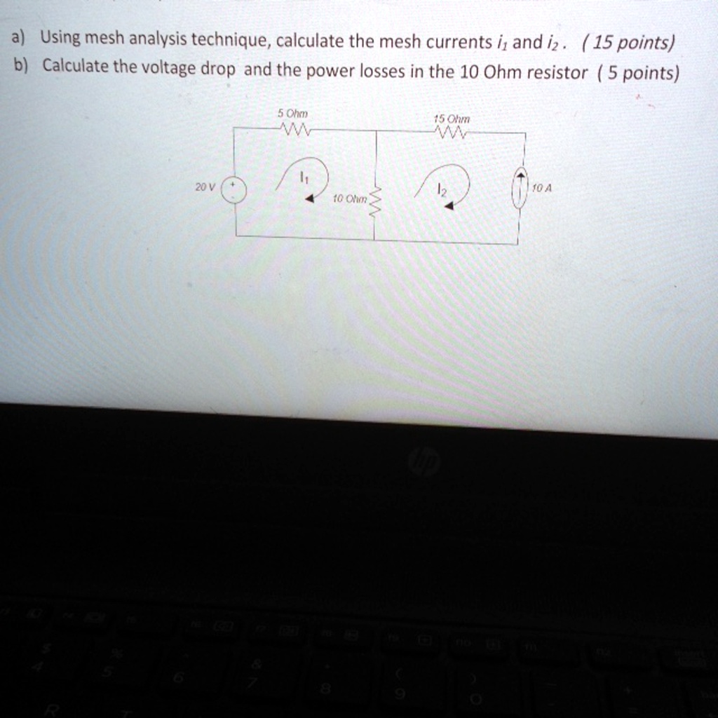 SOLVED: Using mesh analysis technique, calculate the mesh currents i1 ... SOLVED: Using mesh analysis technique, calculate the mesh currents i1 ...