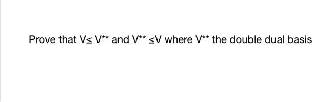 SOLVED: Prove that V