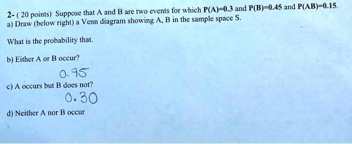 pa 03 and pb 045 and pab 015 2 20 points suppose that a and b are two ...