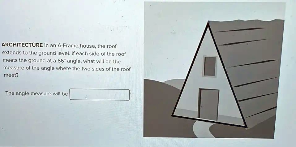SOLVED: ARCHITECTURE In an A-Frame house; the roof extends to the ...