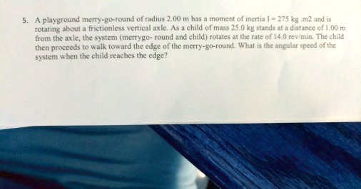 SOLVED: A playground meny-go-round of radius 2.(K) m has mnamentolncrin ...