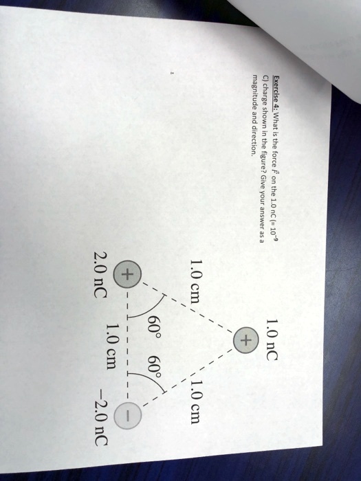 SOLVED: Magnitude and direction. C) charge shown in the figure? Give ...
