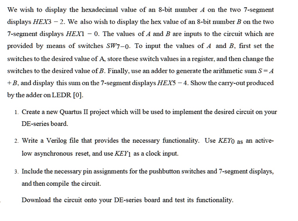 Solved We Wish To Display The Hexadecimal Value Of An 8 Bit Number A On The Two 7 Segment 5560