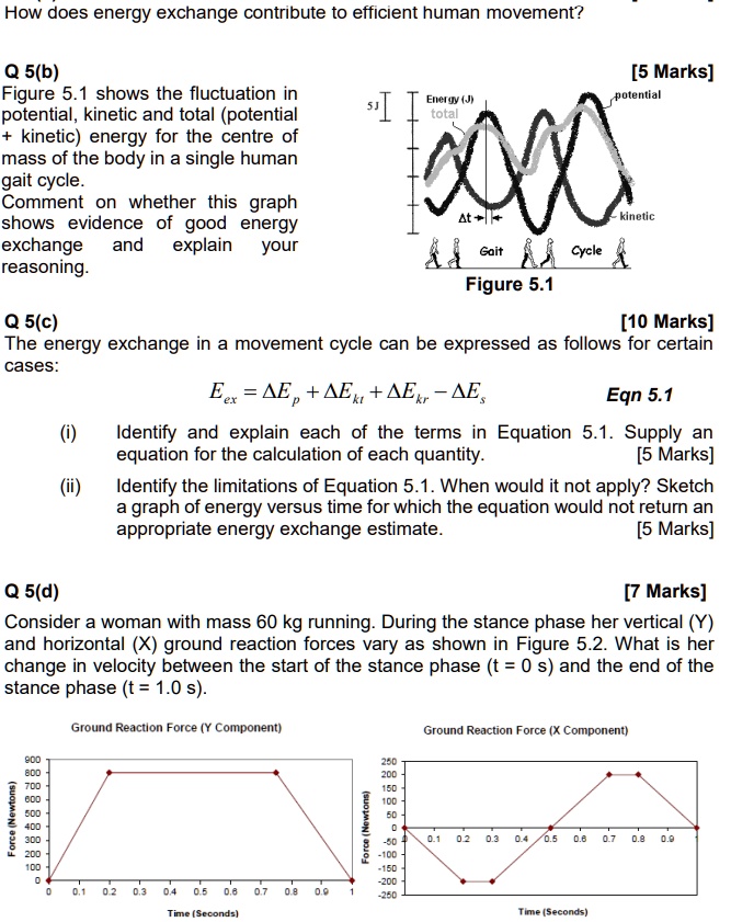 SOLVED: Q 5(b) Figure 5.1 shows the fluctuation in potential, kinetic ...