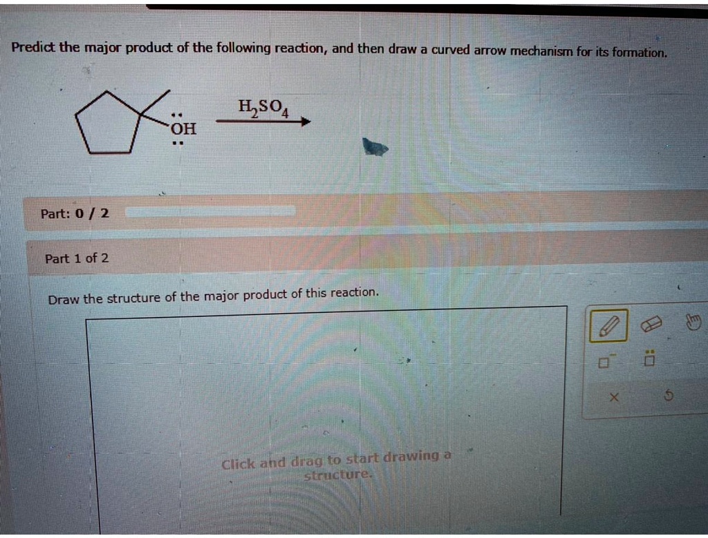 Predict the major product of the following reaction, and then draw a curved arrow mechanism for ...