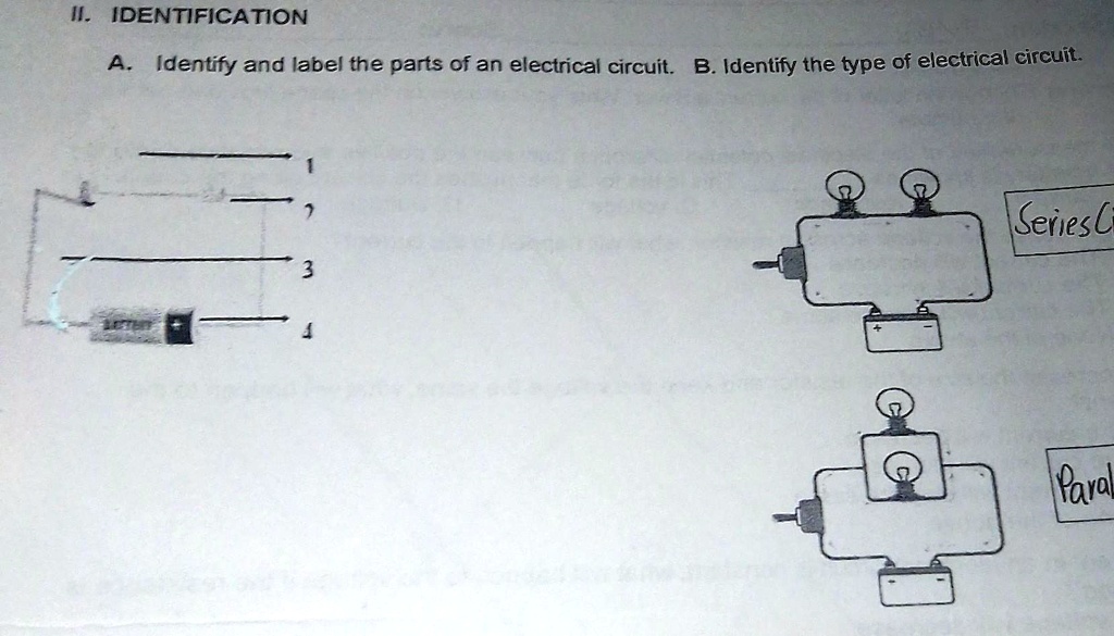 II. IDENTIFICATION A. Identify and label the parts of an electrical ...