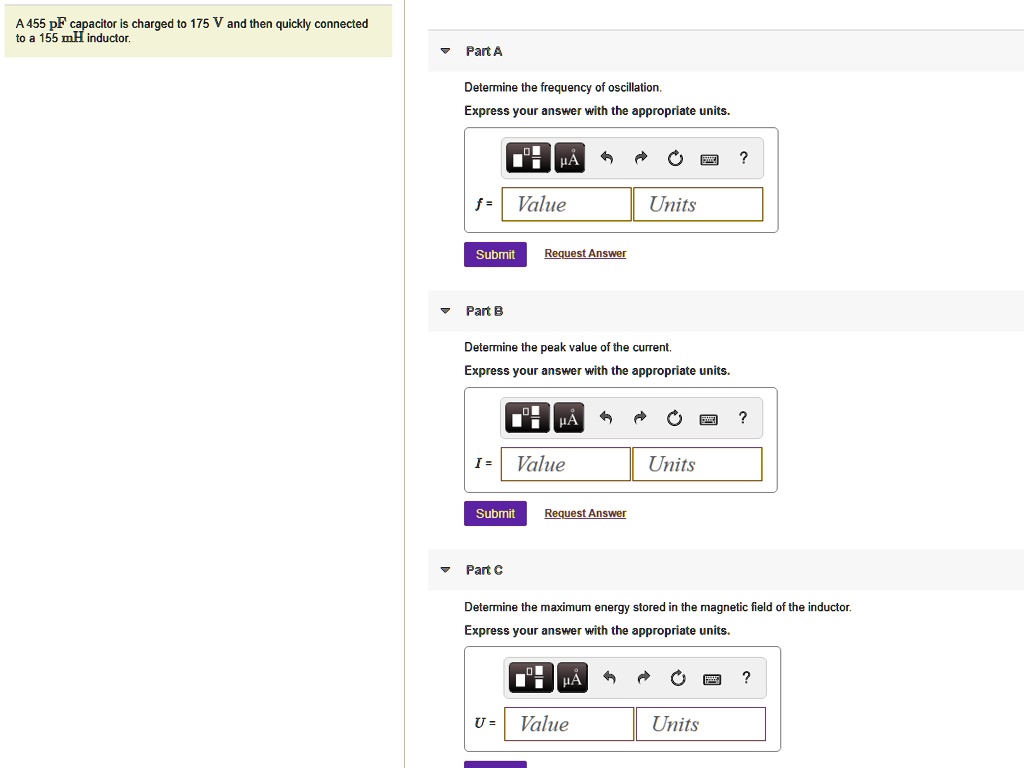 VIDEO solution: 455 pF capacitor is charged to 175 V and then quickly ...