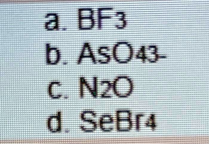 SOLVED: Show the best Lewis structures for the following: (Best meaning ...