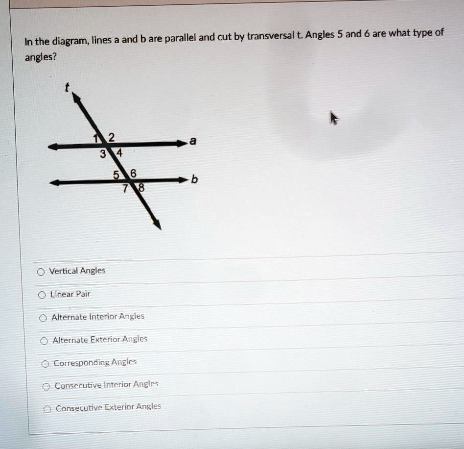 SOLVED: 'WILL GIVE EXTRA POINTSAssignment name: identify angles lines and b are parallel and cut ...