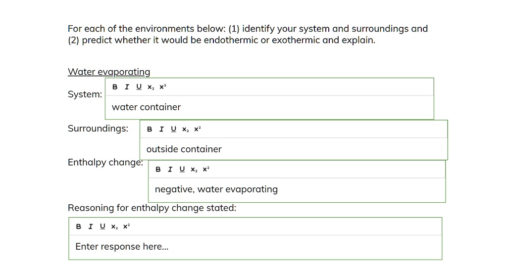 For each of the environments below: (1) identify your system and ...