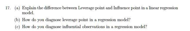 SOLVED: (a ) Explain the difference between Leverage point and ...