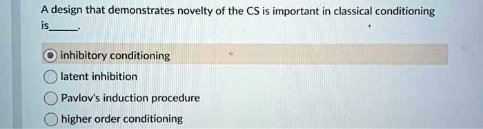 A design that demonstrates novelty of the CS is important in classical ...