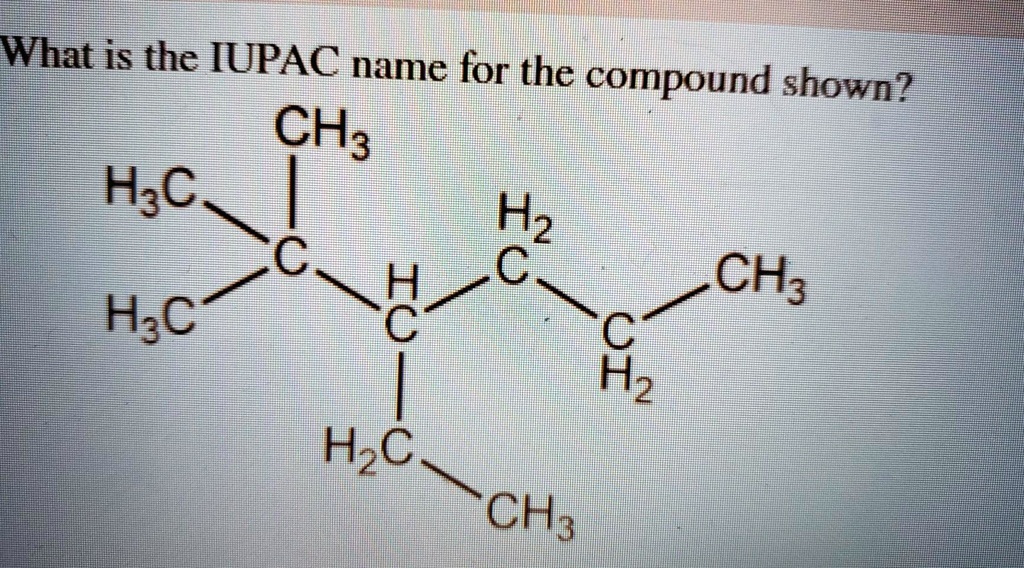what is the iupac name for the compound shown chs h3c hz c ch h3c 8 g2 ...