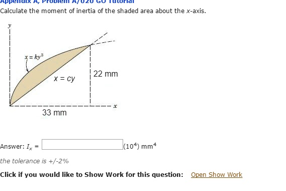 SOLVED: Calculate the moment of inertia of the shaded area about the x-axis. Calculate the ...
