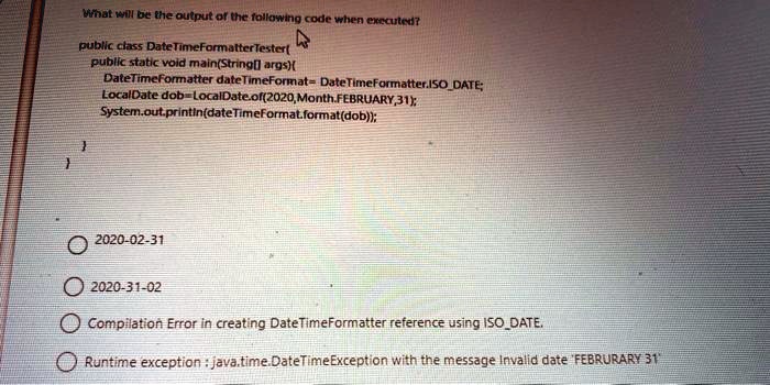 Solved What Will Be The Output Of The Following Code When Executed Public Class