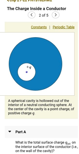 SOLVED: The Charge Inside a Conductor 2 of 5 Constants Periodic_Table A ...