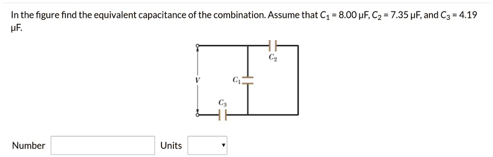SOLVED: In the figure, find the equivalent capacitance of the ...