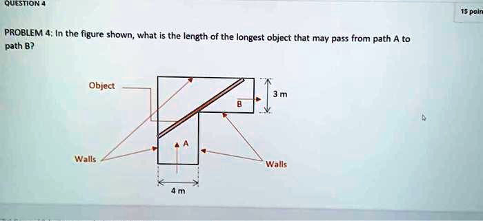 QUESTION 4 PROBLEM 4: In the figure shown, what is the length of the ...