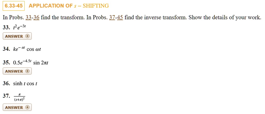 633 45 application of shifting in probs 33 36 find the transform in ...