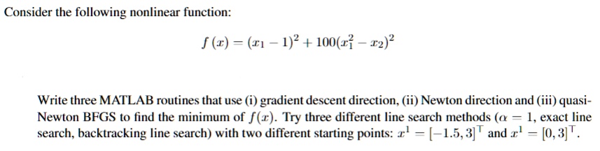 Solved Consider The Following Nonlinear Function Fx X2 10013 12 Write Three 5317