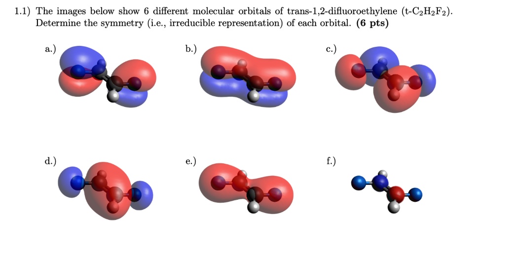 SOLVED: It's a C2h Point group. 1.1) The images below show 6 different ...