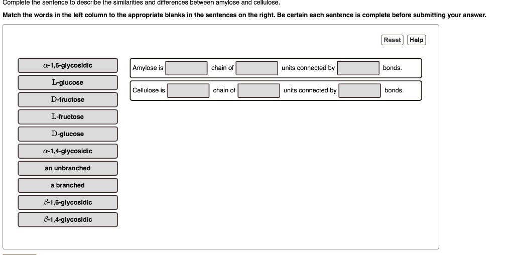 complete the sentence describe the similarities and differences petween ...