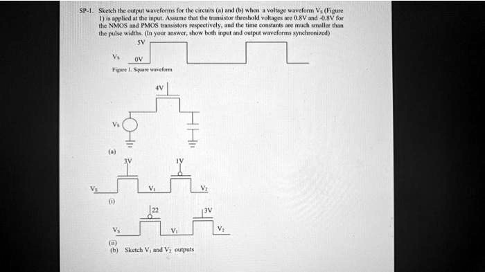 Solved Sp L Sketch The Output Waveforms For The Circuits A And B 5034