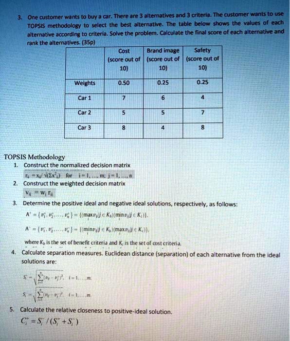 SOLVED:One customer wants t0 buya cr: There are altematives and 3 ... SOLVED:One customer wants t0 buya cr: There are altematives and 3 ...