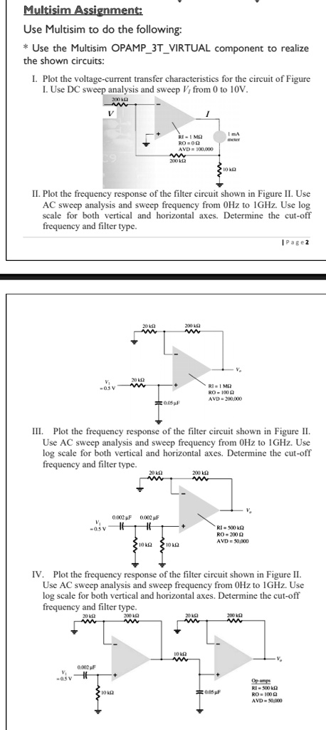 Solved Text Use Multisim Multisim Assignment Use Multisim To Do The Following Use The 