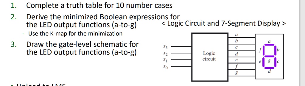 SOLVED: Complete a truth table for 10 number cases.