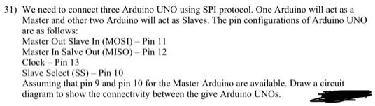 We Need To Connect Three Arduino Uno Using Spi Protocol One Arduino Will Act As A Master And