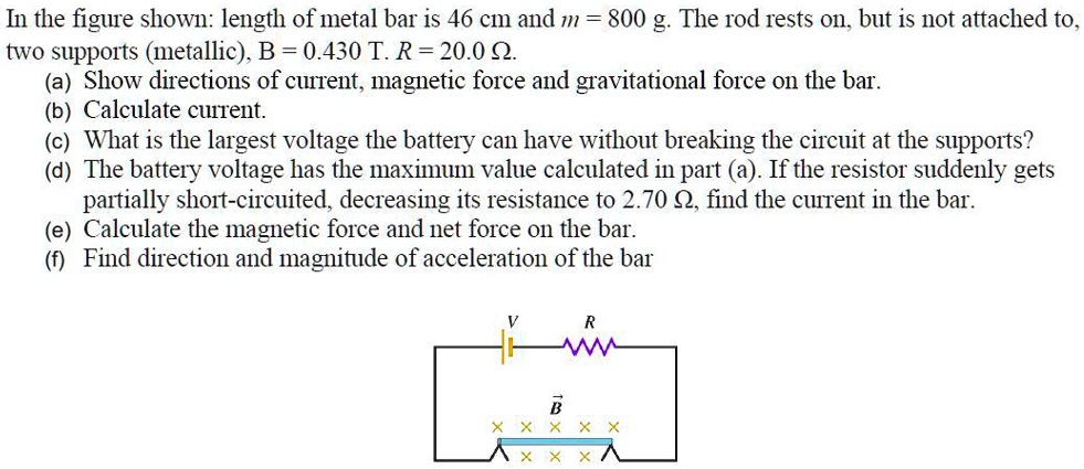 In the figure shown: length of metal bar is 46 cm and m = 800 g. The ...