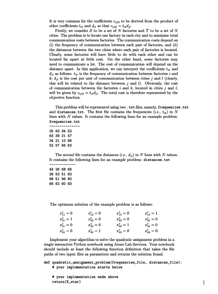 Solved In This Homework You Will Implement A Python Script That Solves The Quadratic 5426