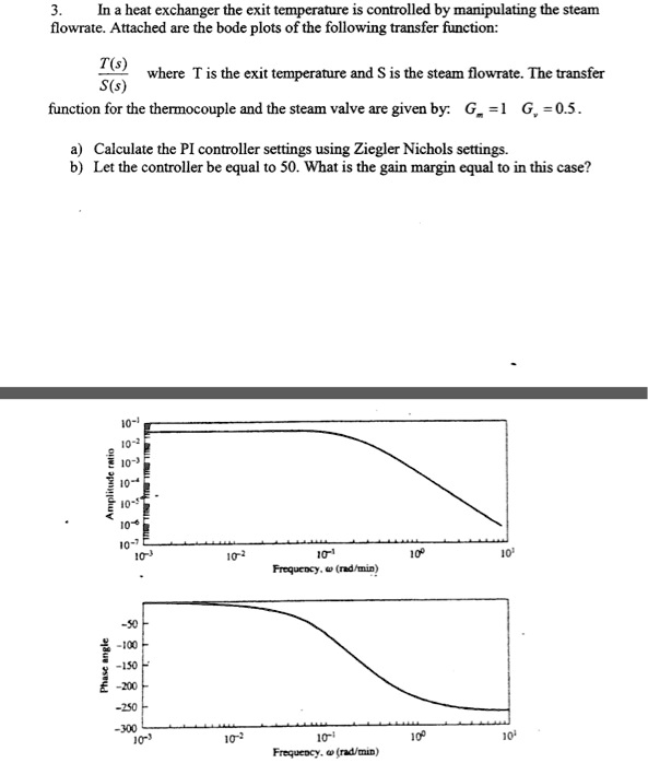 3. In a heat exchanger the exit temperature is controlled by ...