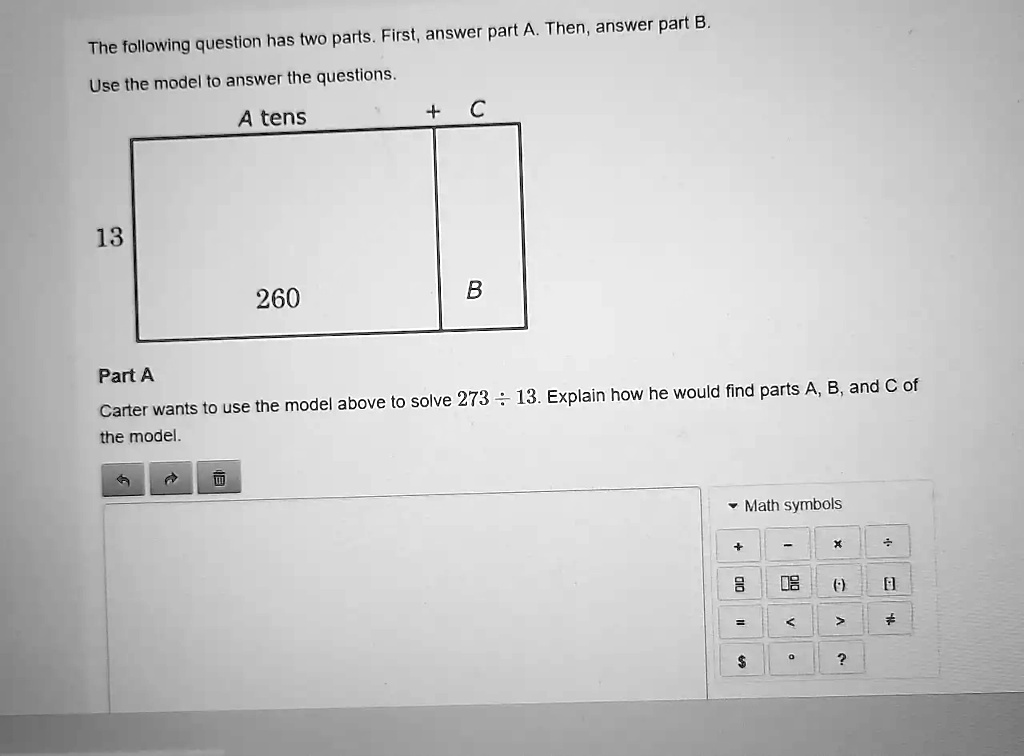 First, answer part A. Then, answer part B The following question has ...