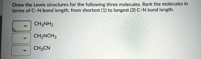 SOLVED: Draw the Lewis structures for the following three molecules ...
