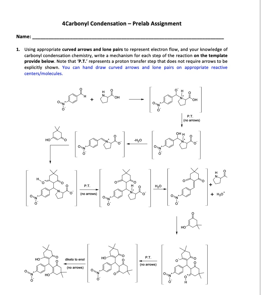 name 4carbonyl condensation prelab assignment 1 using appropriate ...