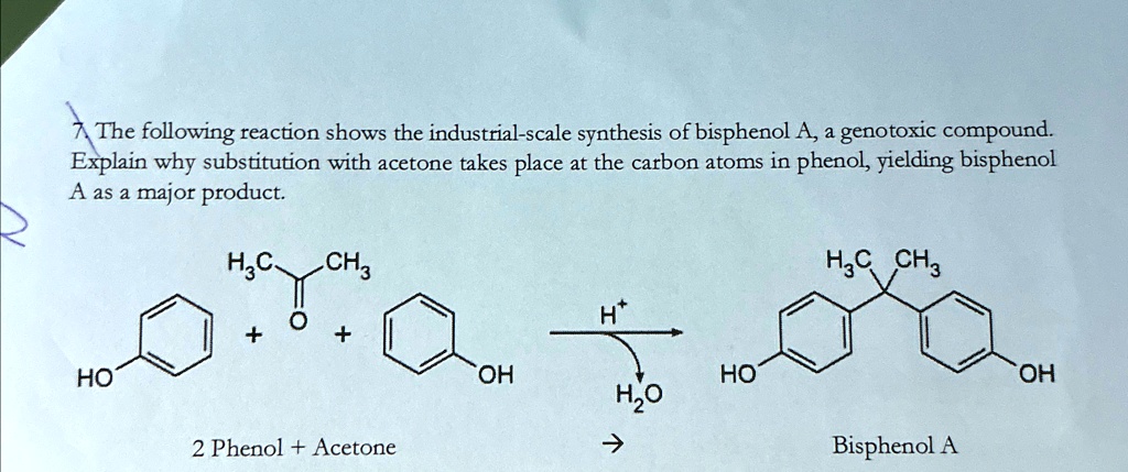The following reaction shows the industrial-scale synthesis of ...
