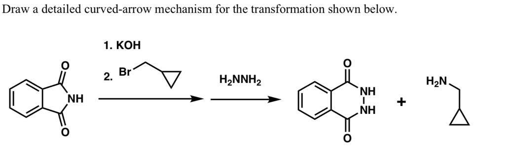 SOLVED: Draw a detailed curved-arrow mechanism for the transformation shown below: KOH Br2 ...