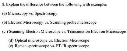 SOLVED: 5.Explain the difference between the following with examples (a ...