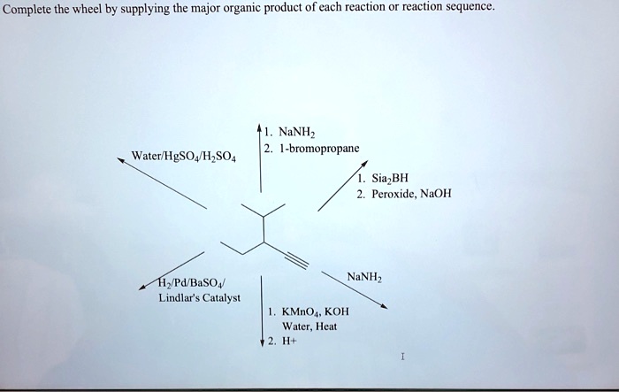 Complete the wheel by supplying the major organic product of each ...