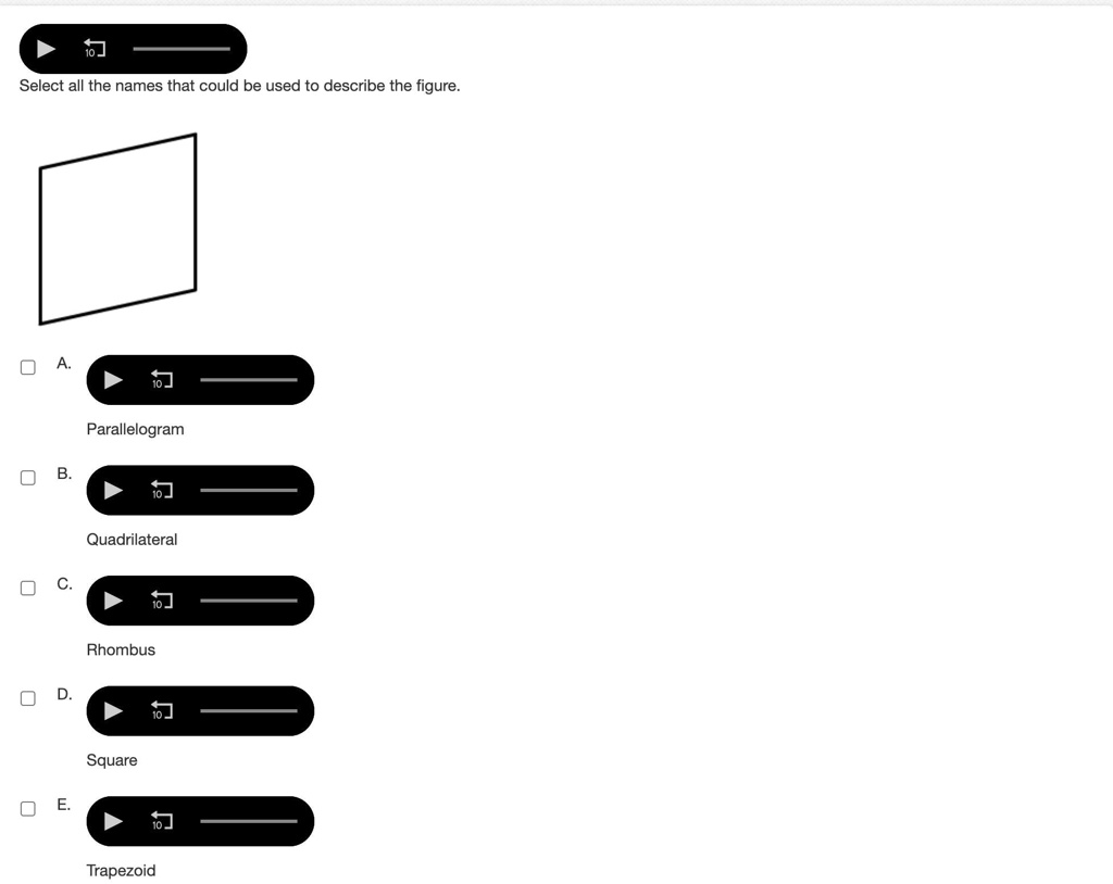SOLVED: 'Select all the names that could be used to describe the figure. Select all the names ...