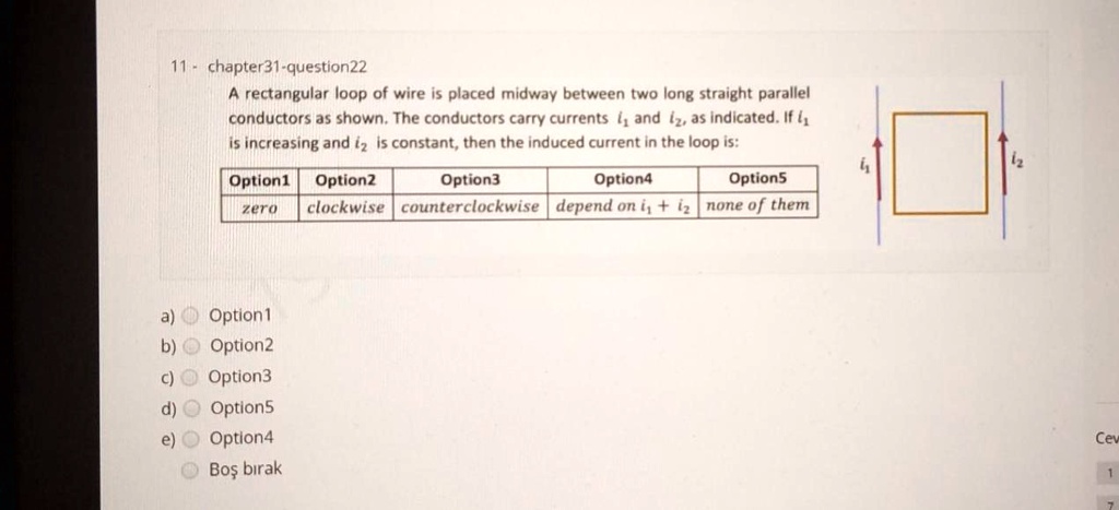 SOLVED: Chapter 31 - Question 22: Rectangular Loop of Wire Placed Between Two Parallel ...