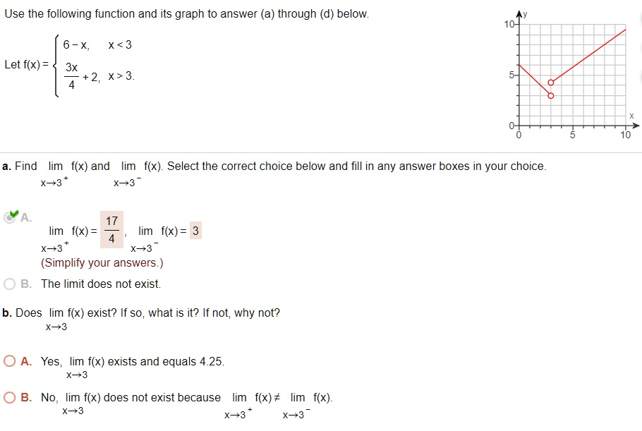 SOLVED: Use the following function and its graph to answer (a) through ...