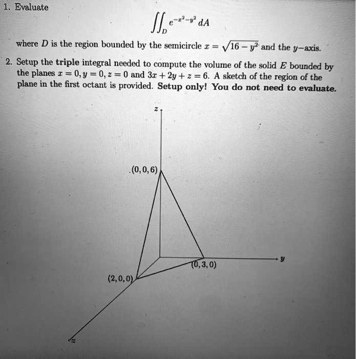 SOLVED:Evaluate [Le"-va^ where D is the region bounded by the ...