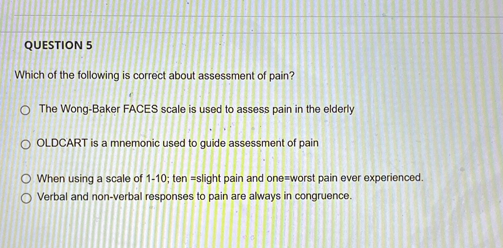 SOLVED: QUESTION 5 Which of the following is correct about assessment ...